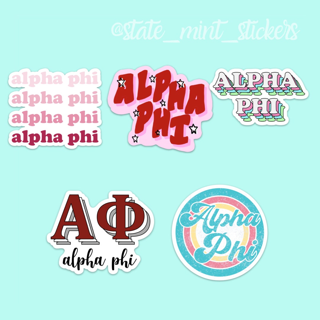 Alpha Phi Sorority Sticker Pack | Perfect for Bid Day, Big Little ...