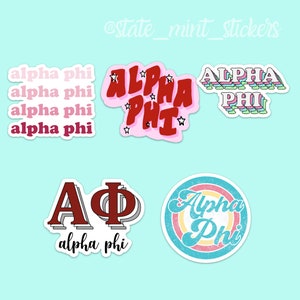 Alpha Phi Sorority Sticker Pack | Perfect for Bid Day, Big Little ...