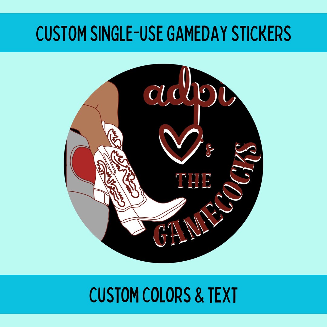 Custom Gameday Stickers | Single Use Stickers | Sorority Game Day ...