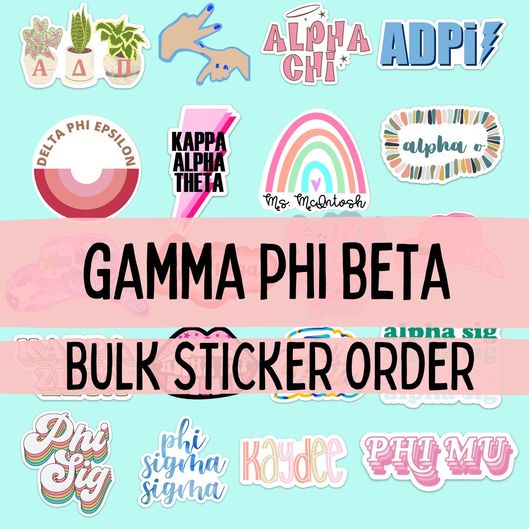 Gamma Phi Beta Stickers | Sorority Stickers Bulk Order | PERFECT for ...