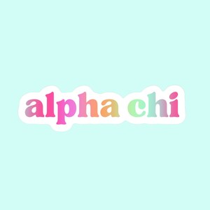 Alpha Chi Omega Sticker / Decal Use on Car Laptop Water - Etsy