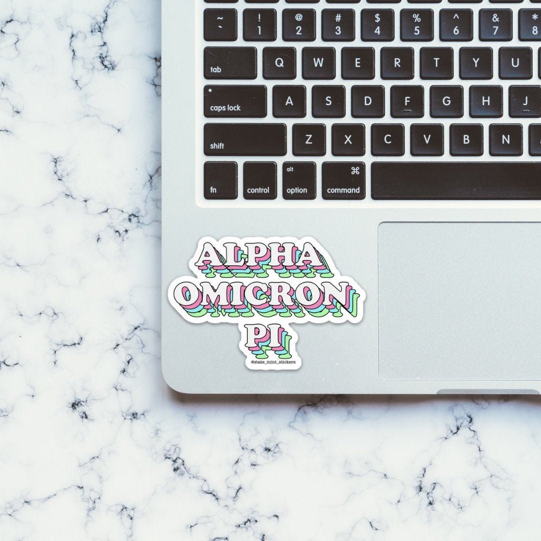 Alpha Omicron Pi Sorority Sticker Bright Layers | Etsy
