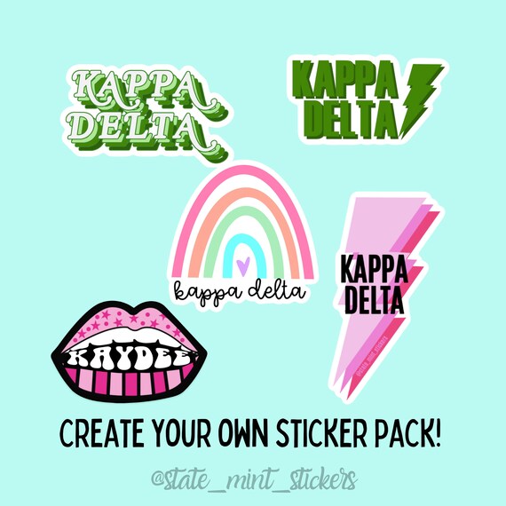 Kappa Delta Sorority Sticker Pack Perfect for Bid Day Big - Etsy