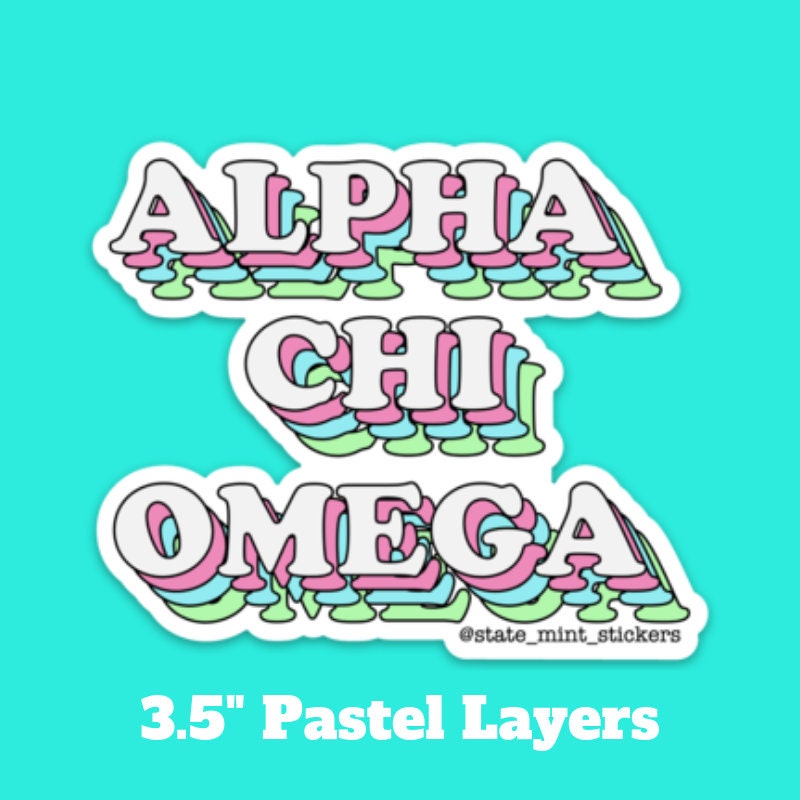Alpha Chi Omega Sorority Stickers Bulk Order PERFECT for BID | Etsy