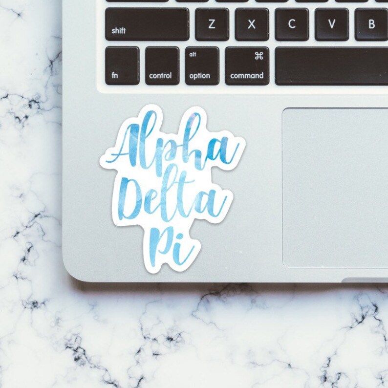 Alpha Delta Pi Blue Watercolor Sorority Sticker 3.5 | Etsy