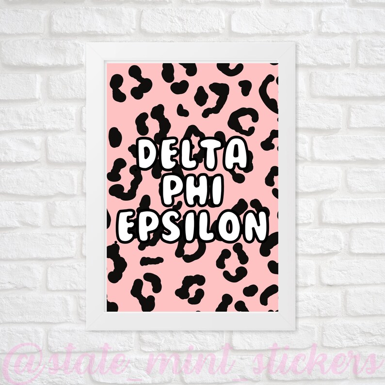 Delta Phi Epsilon Dphie Sorority Gallery Wall Art Blush Pink - Etsy