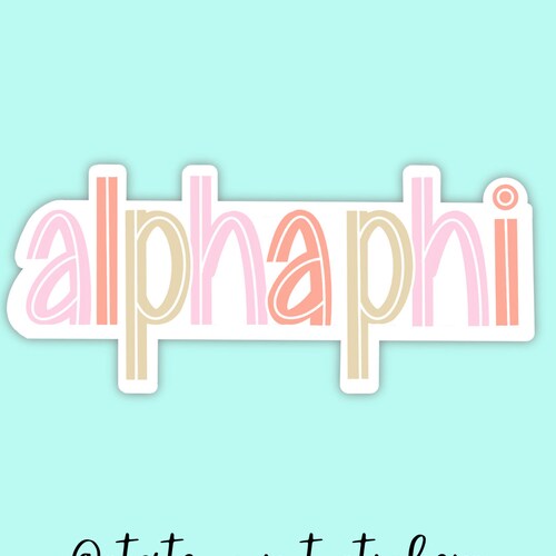 Alpha Phi Car Decal Aphi Sorority Sticker for Car Window - Etsy