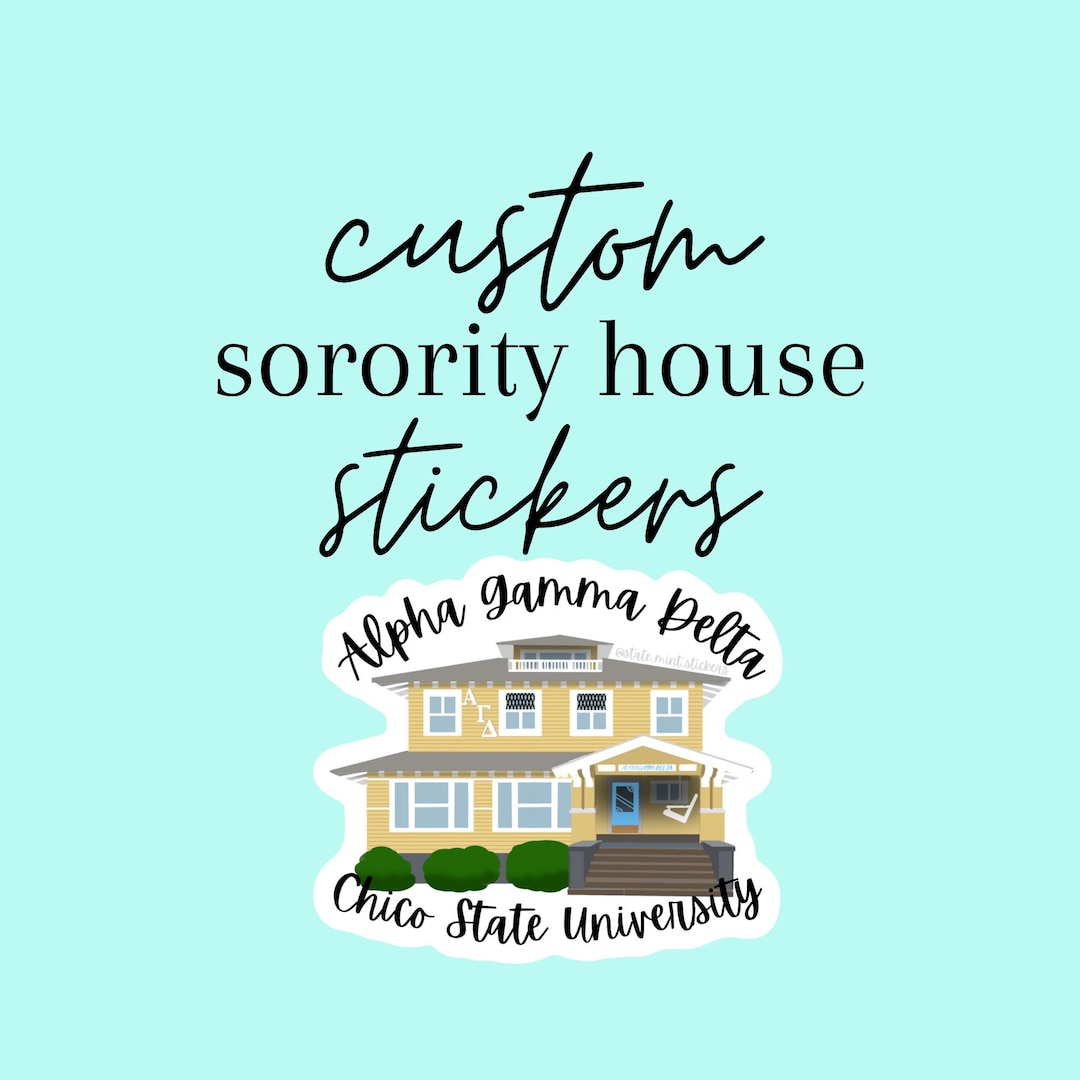 Custom Fraternity House / Sorority House Stickers | 3.5" | Waterproof ...