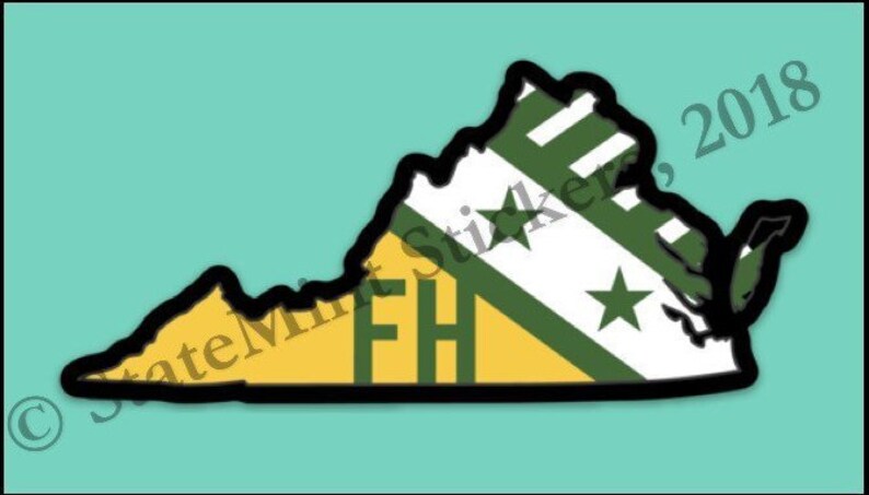Farmhouse Fraternity Virginia State-shaped Sticker | Etsy