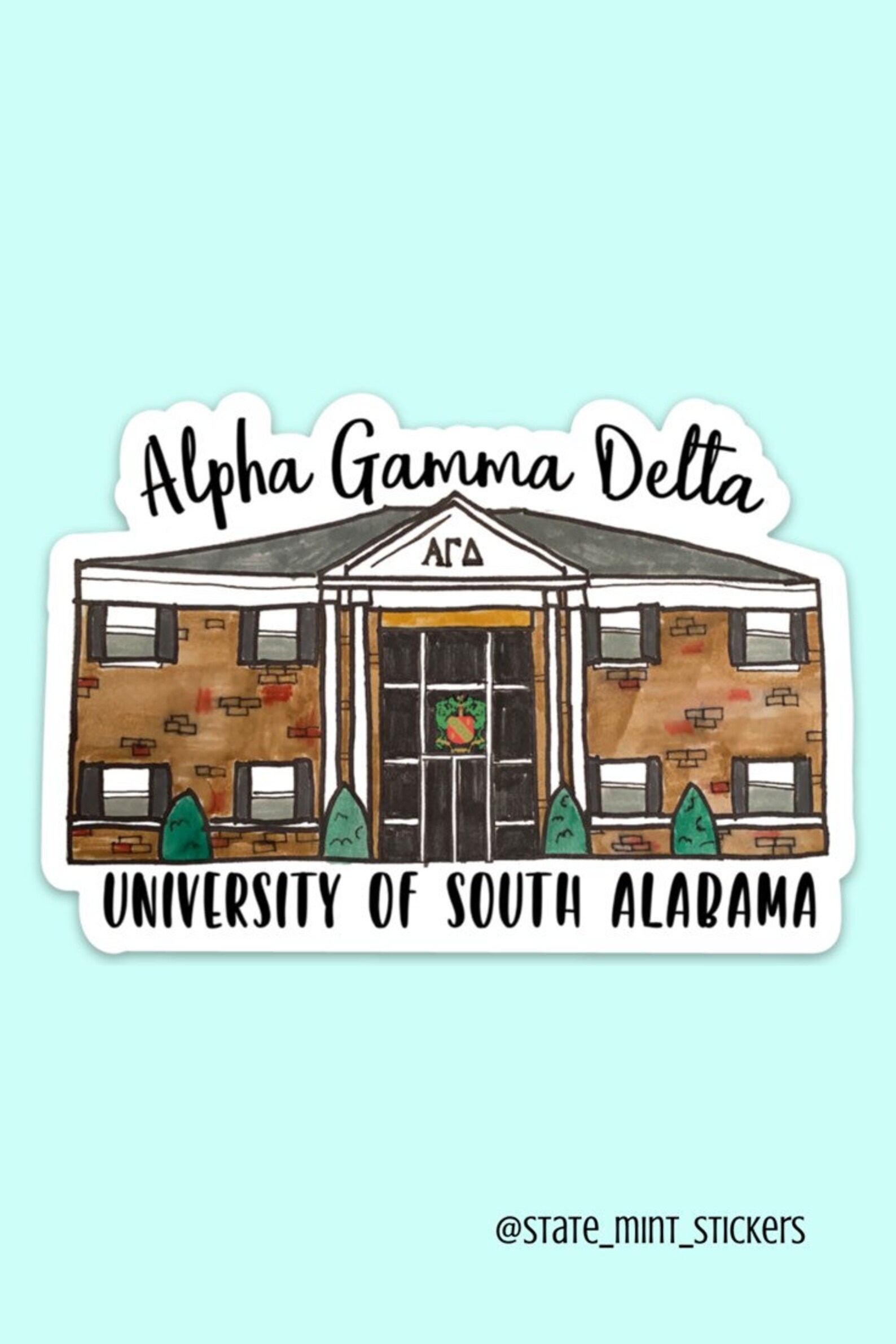 Custom Fraternity House / Sorority House Stickers Custom Stickers of ...