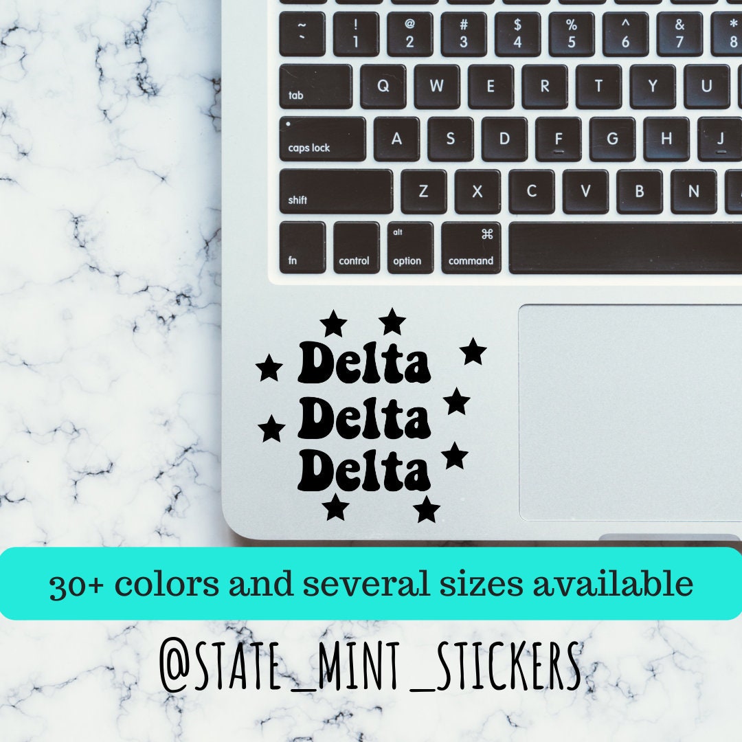 Delta Delta Delta Tri Delta Sorority Stars Vinyl Transfer Decal ...