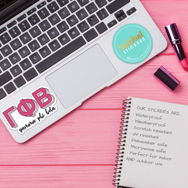 Gamma Phi Beta Layered Letters Sticker Official Licensed - Etsy