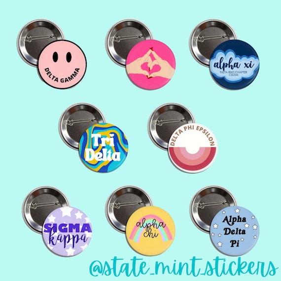 Custom Sorority Buttons / Pins Bid Day Bulk Orders / Big - Etsy