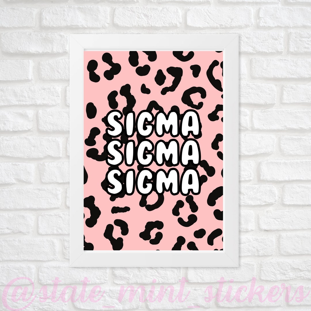 Tri Sigma Sorority Gallery Wall Art | Blush Pink Leopard Cheetah Animal ...