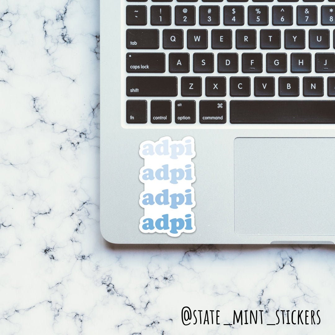 Alpha Delta Pi Adpi Blue Gradient Sorority Sticker | 3.5" | Big Little ...