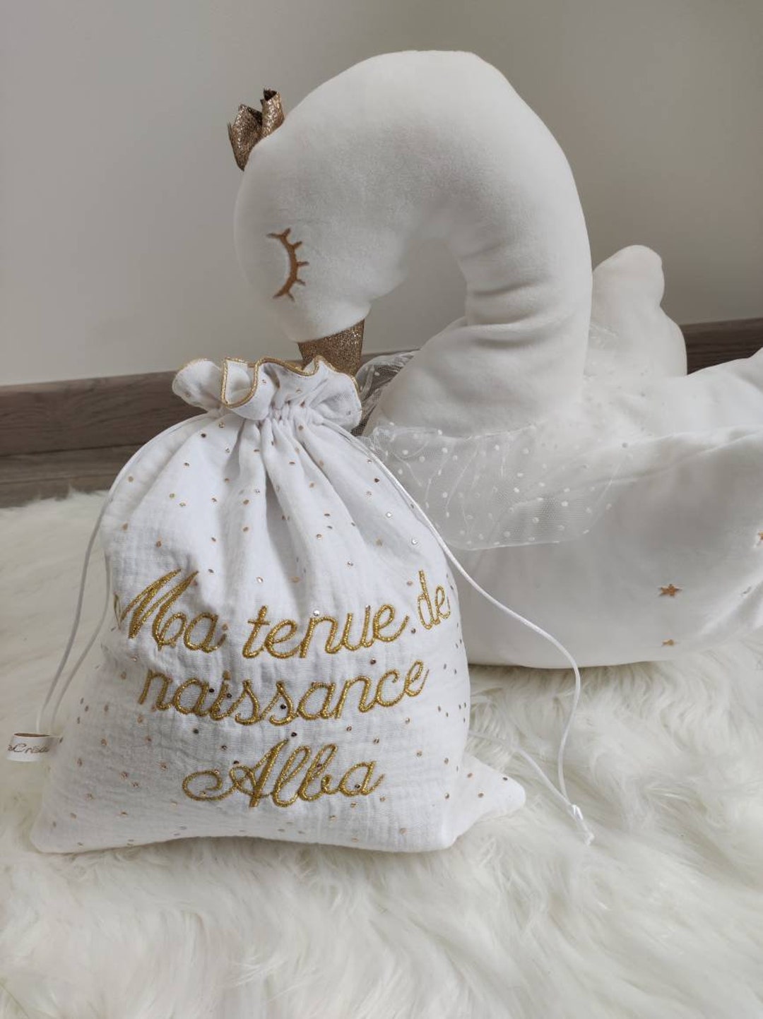 Pouch/birth Pouch/baptism Pouch/first Name Pouch/bordé Pouch ...