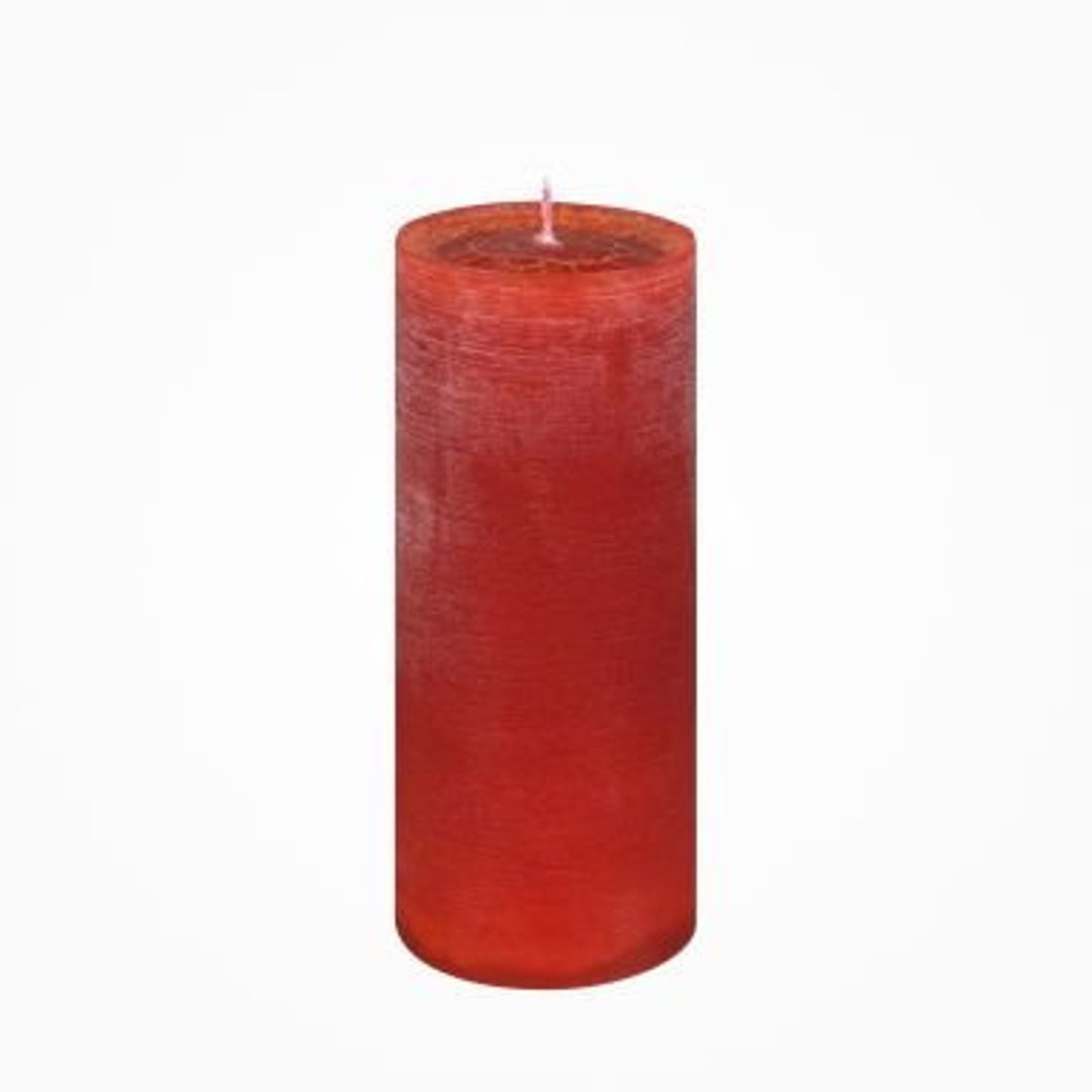 Rustic Coloured Pillar Candle Rust 150 X Ø 60 Mm - Etsy