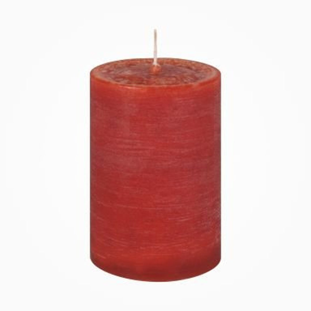 Rustic Coloured Pillar Candle Rust 100 X Ø 60 Mm - Etsy