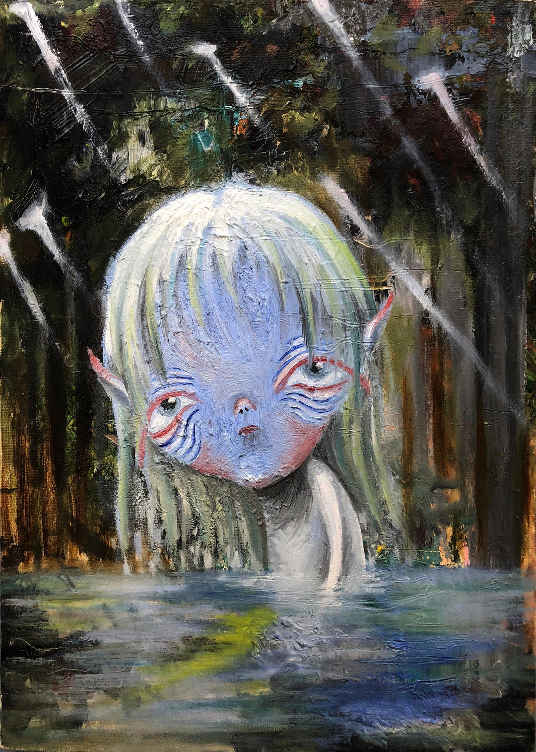 Oil Painting Lady of the Lake Merlin Magic King Arthur Legend Myth ...