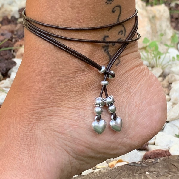Leather Anklets - Etsy