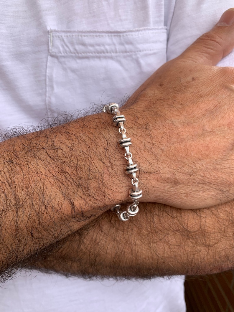 Chunky Chain Bracelet for Men, Silver Bracelet, Male Bracelet, Bulky ...
