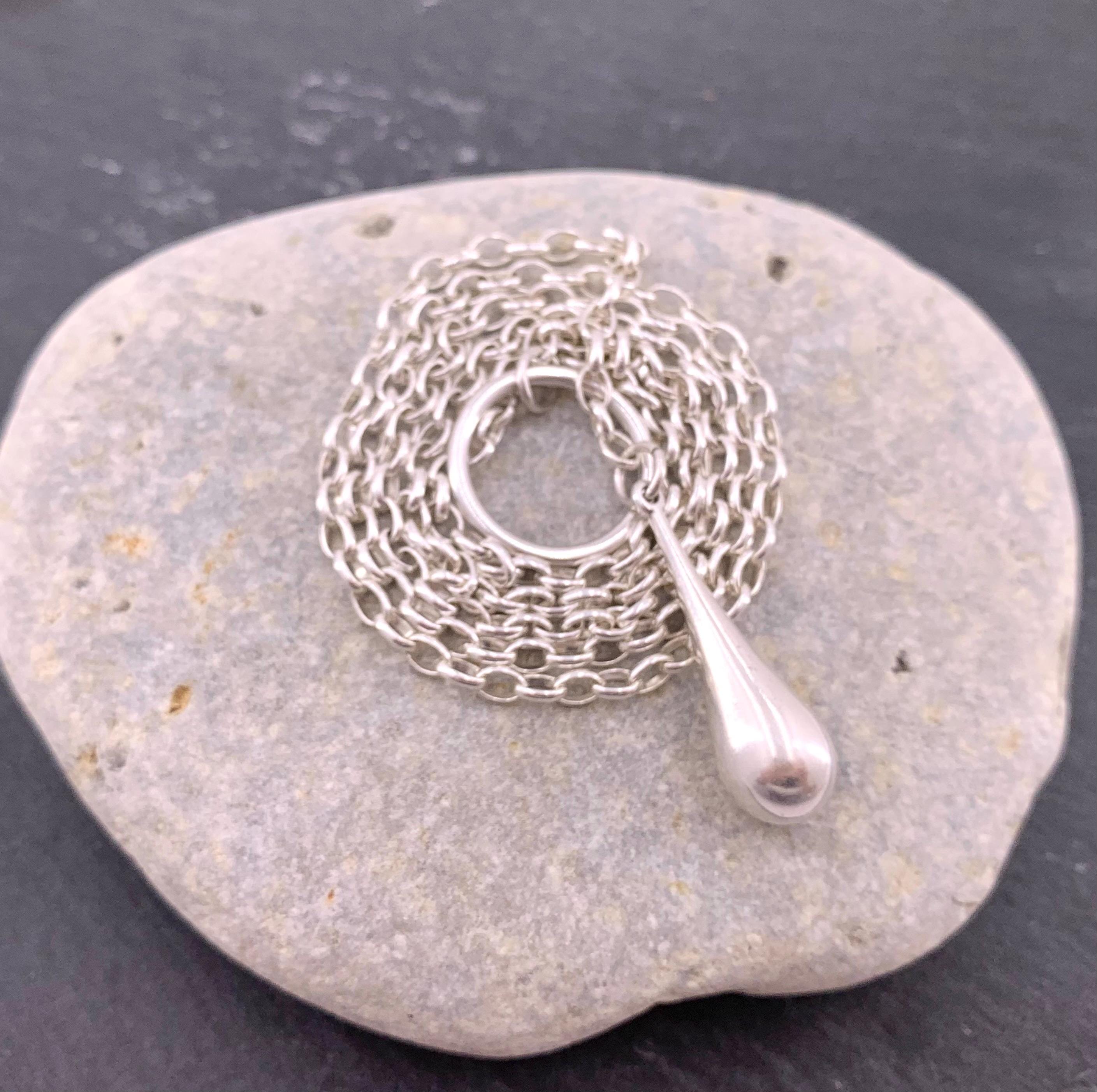Layering Silver Chain Lariat Necklace, Wrap Y Necklace, Dome Pendant ...