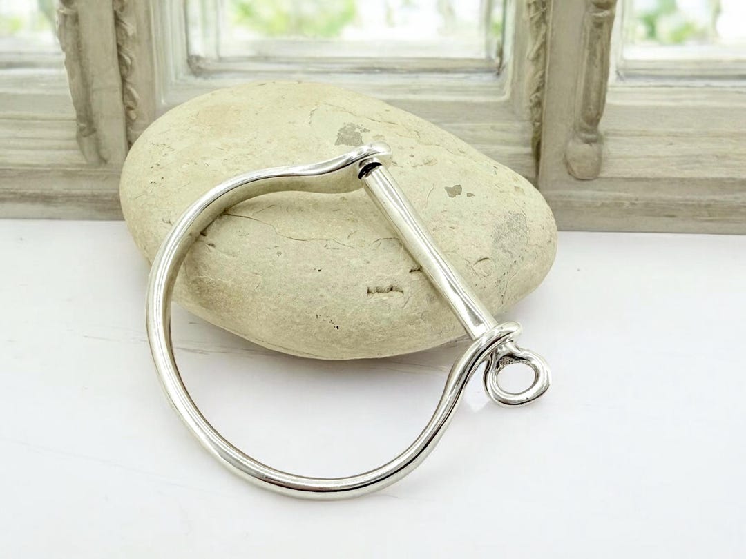 Womens Silver Cuff Rigid Bracelet, Padlock Handcuff - Etsy