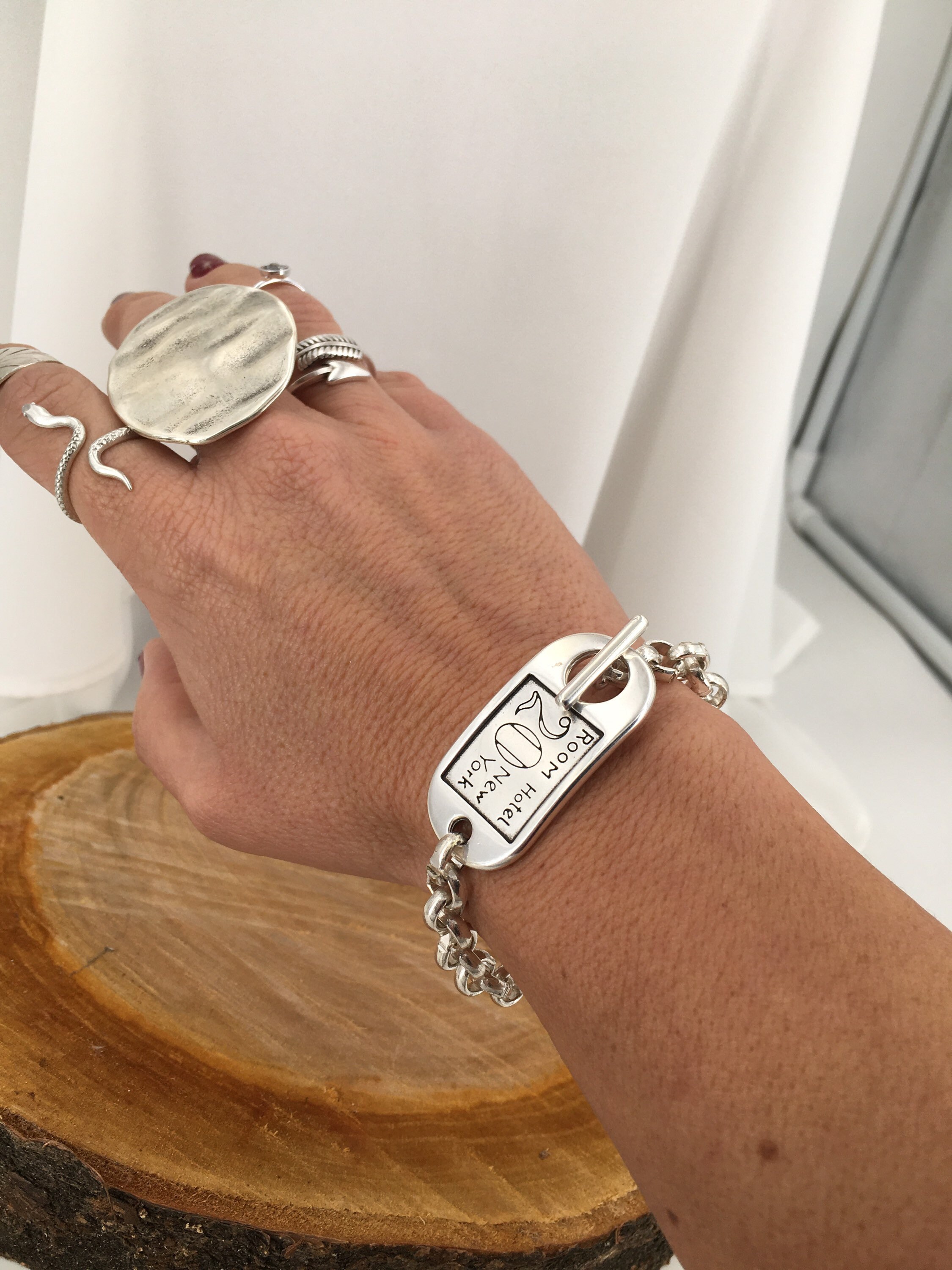 Chunky Silver Chain Bracelet, Statement Bracelet, Bold Chain Bracelet ...
