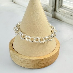 Chunky Silver Chain Bracelet, Statement Bracelet, Bold Chain Bracelet ...