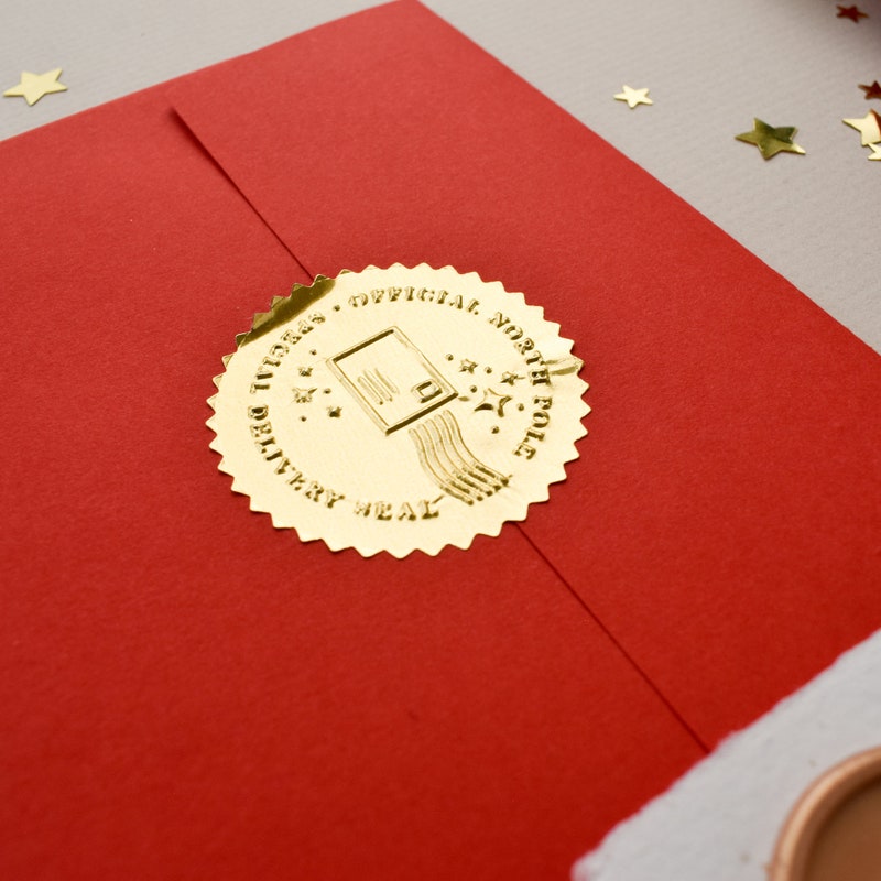 Santa Stickers - Etsy