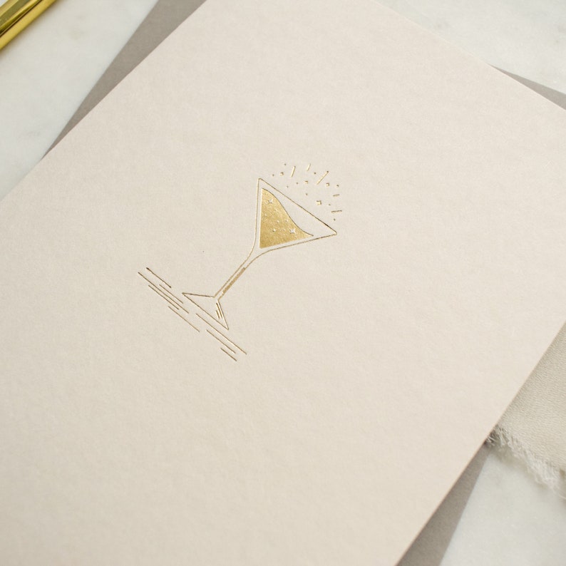 Minimalistic Congratulations Cocktail Card for Birthday - Etsy