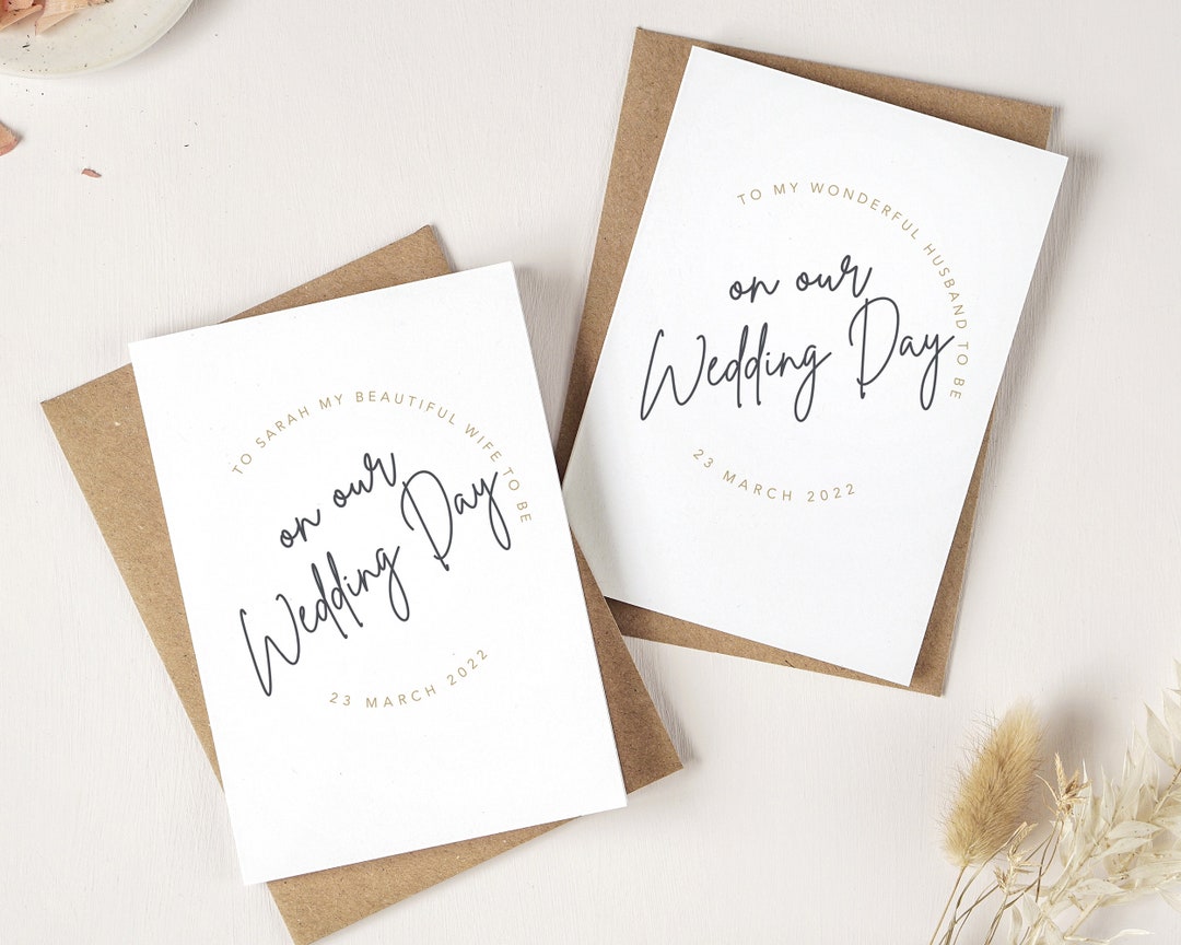 Wedding Day Card for Husband to Be, Wedding Card for Wife to Be, Bride ...