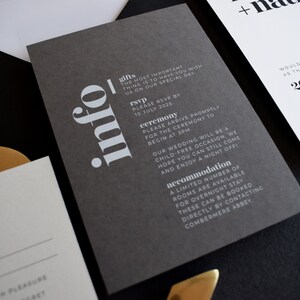 Modern, Minimalistic Wedding Invitation Suite Sample - Etsy