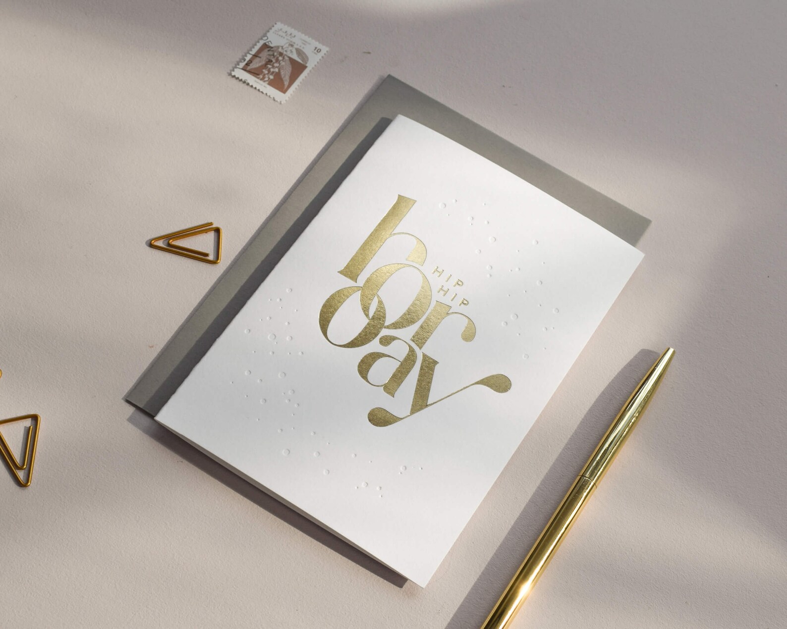 Modern Birthday Card for Her With Gold Foil and Minimalistic Design ...