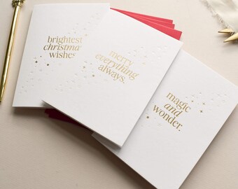 Luxury Gold Foil Christmas Cards - Etsy