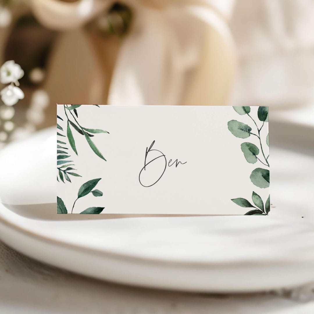 Botanical Sage Green Leafy Table Names for Wedding Tables - Etsy