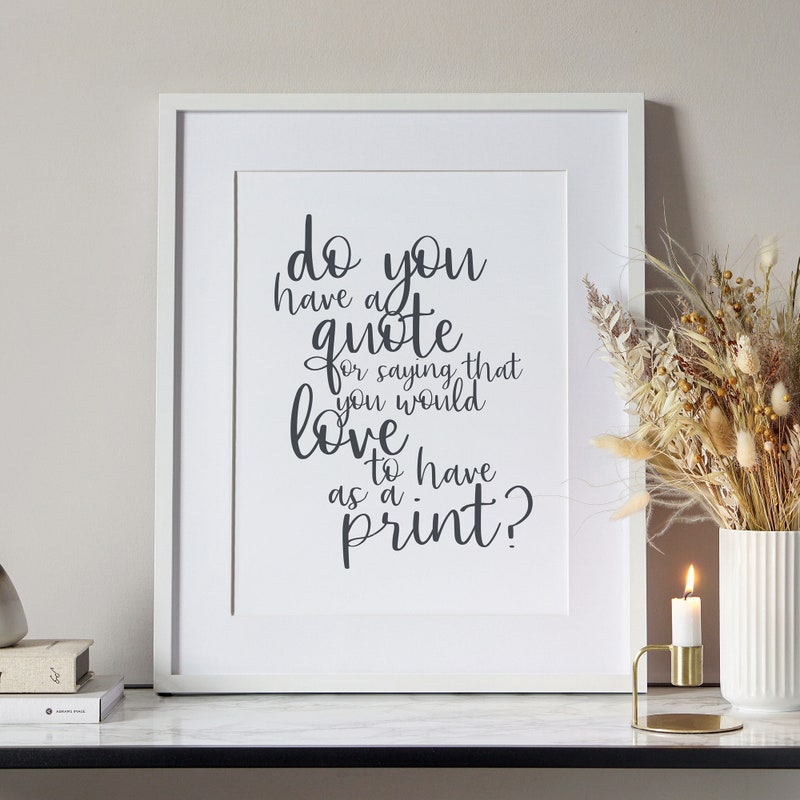 Calligraphy in Frame - Etsy