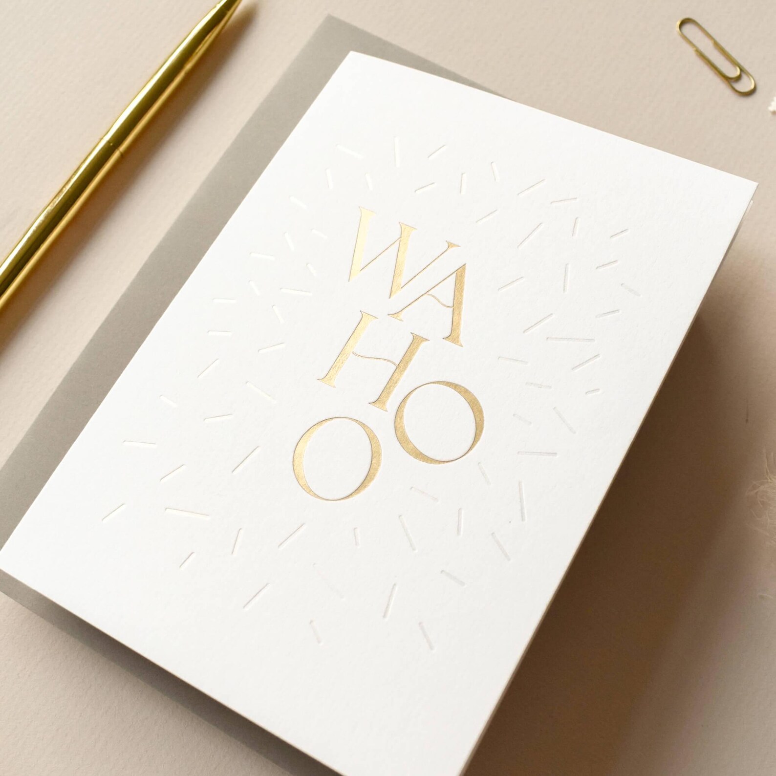 Luxury Gold Foil Birthday Card, Wahoo Card, YAY Card, Congratulations ...