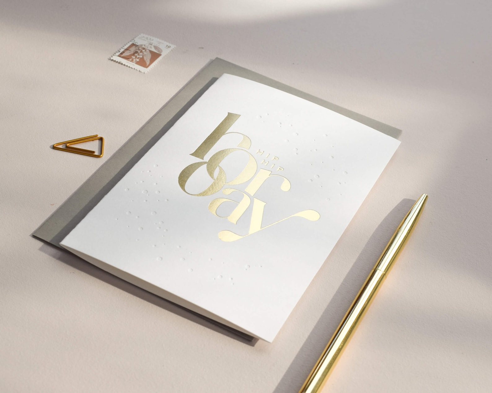 Modern Birthday Card for Her With Gold Foil and Minimalistic Design ...