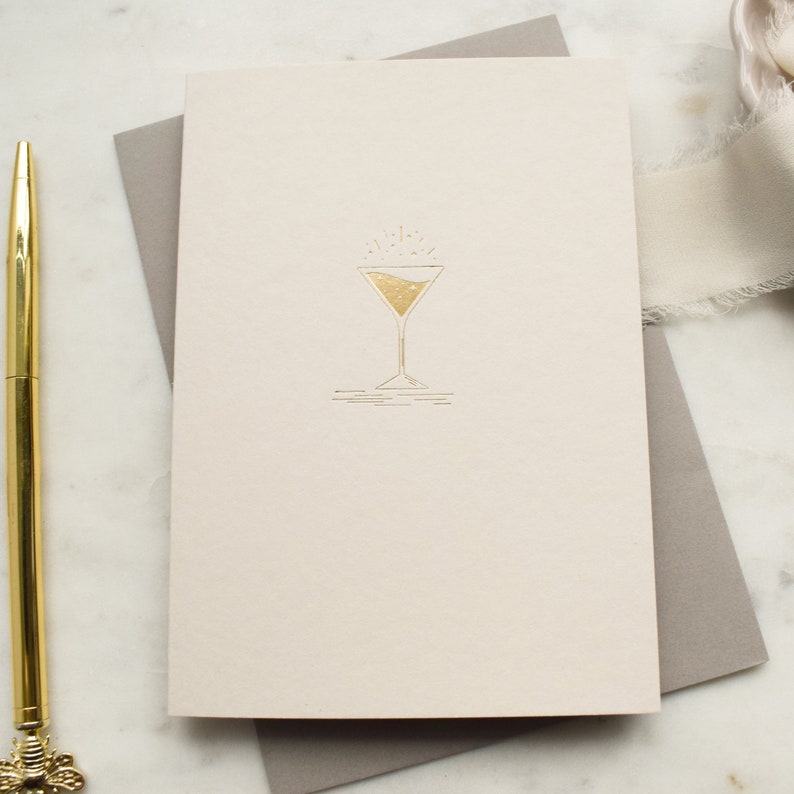 Minimalistic Congratulations Cocktail Card for Birthday - Etsy