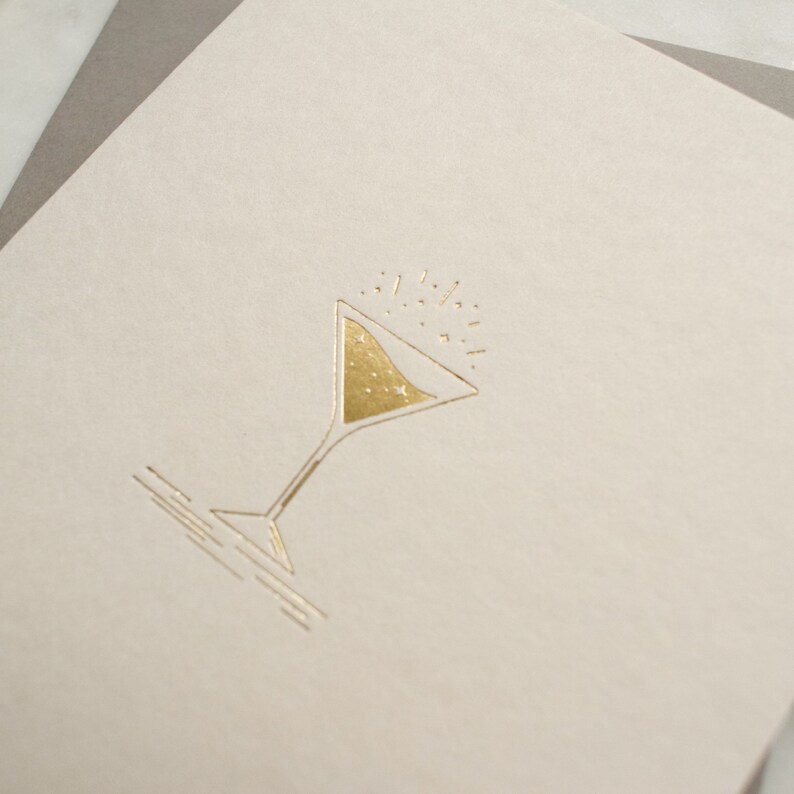 Minimalistic Congratulations Cocktail Card for Birthday - Etsy