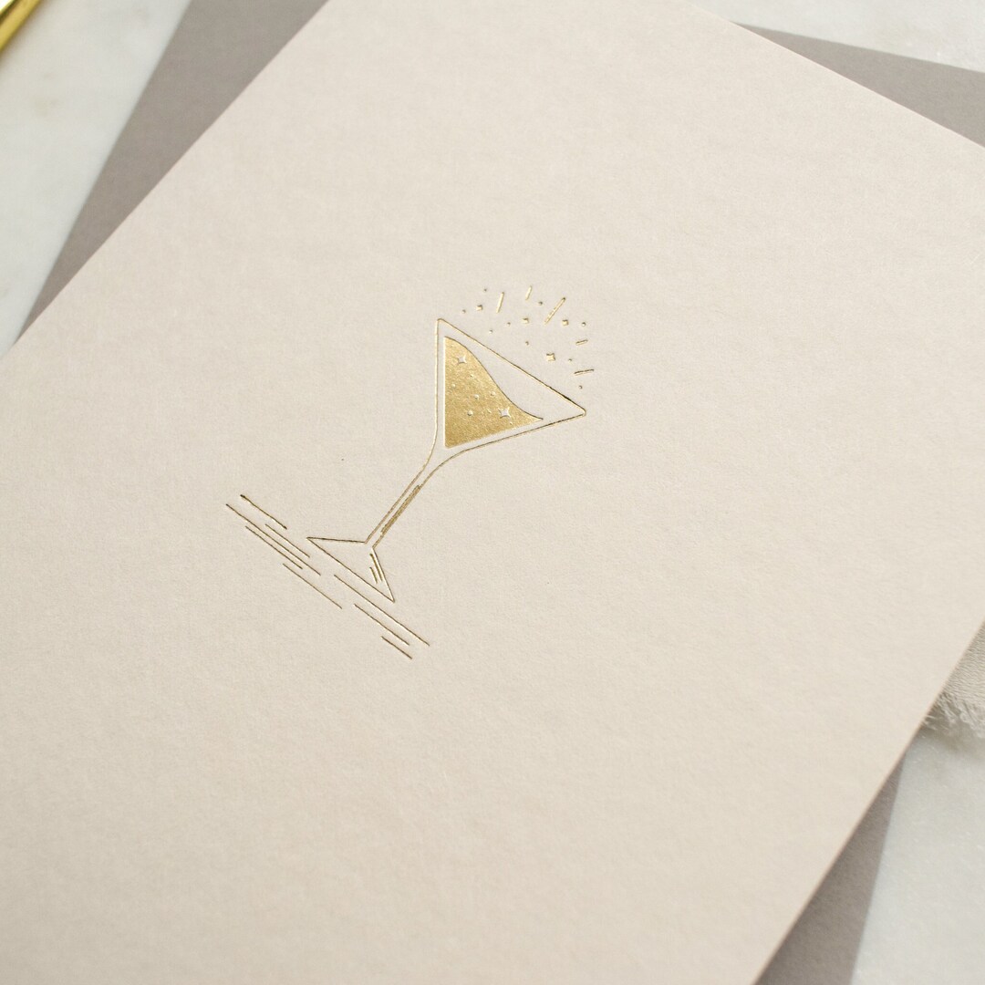 Minimalistic Congratulations Cocktail Card for Birthday - Etsy