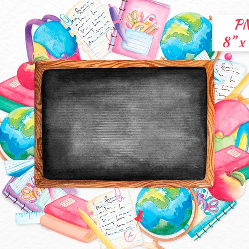 Watercolor Crayons Clipart Back to School Teachers Clip Art - Etsy