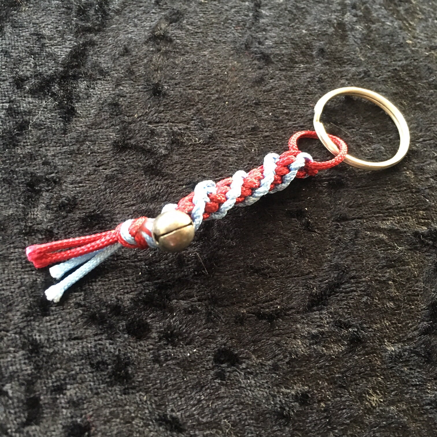 Macramé Key Chain Jingle Keyring Knotted Macramé Keyrings With Jingle ...