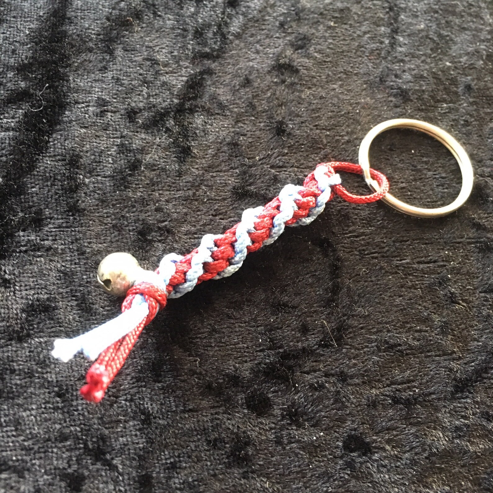 Macramé Key Chain Jingle Keyring Knotted Macramé Keyrings With Jingle ...