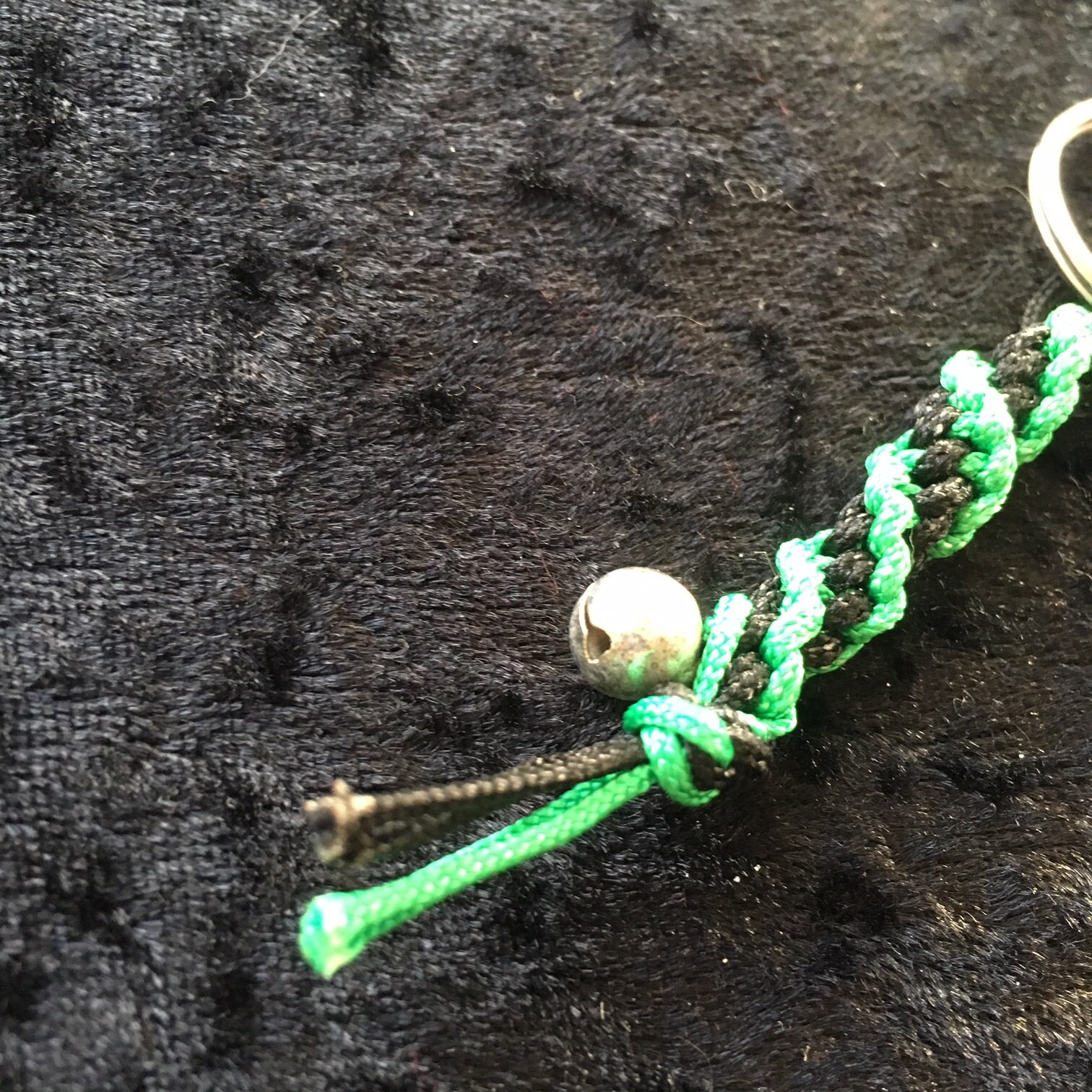 Macramé Key Chain Jingle Keyring Knotted Macramé Keyrings With Jingle ...