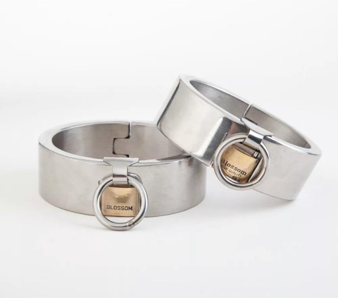 Stainless Steel Padlock Ankle Cuffs - Etsy