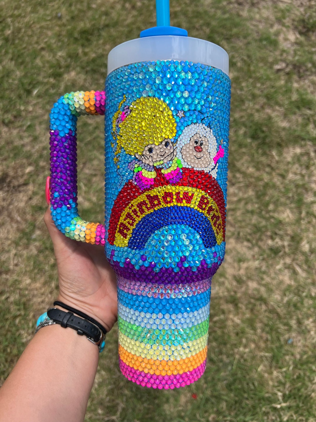 Rainbow Girl Fully Blinged 40oz Tumbler - Etsy