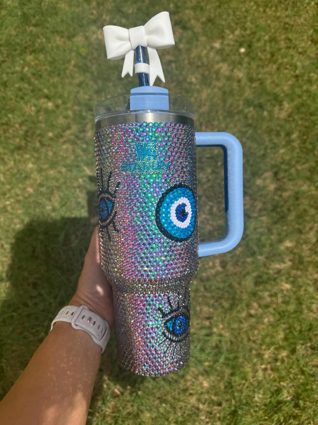 Evil Eye Fully Blinged 40oz Stanley - Etsy