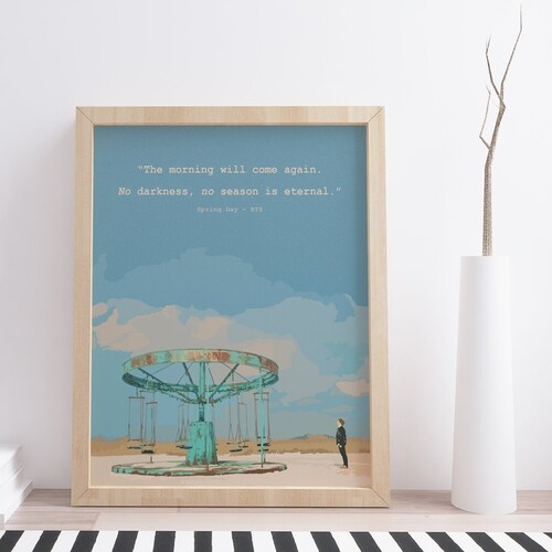 Spring Day Wall Art BTS Poster Lyrics Poster Quote BTS - Etsy